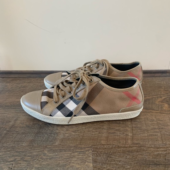Shoes | Burberry Check Sneakers | Poshmark